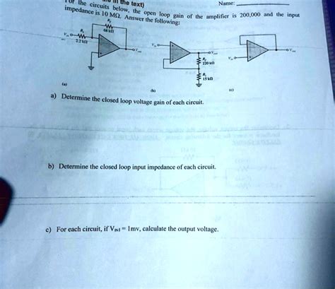 Solved Impedance Is 10 MÎ© Answer The Following Wm 22111 Name B