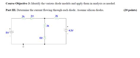 Solved Course Objective Identify The Various Diode Models Chegg Com