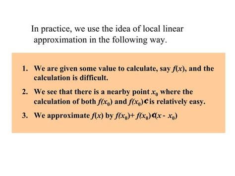 Local Linear Approximation Pdf