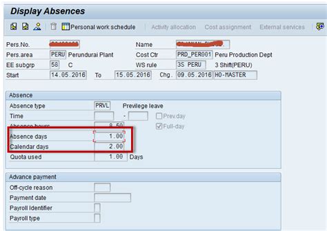 Solved How To Enhance Infotype 2001 For Leave Calculation Sap Community