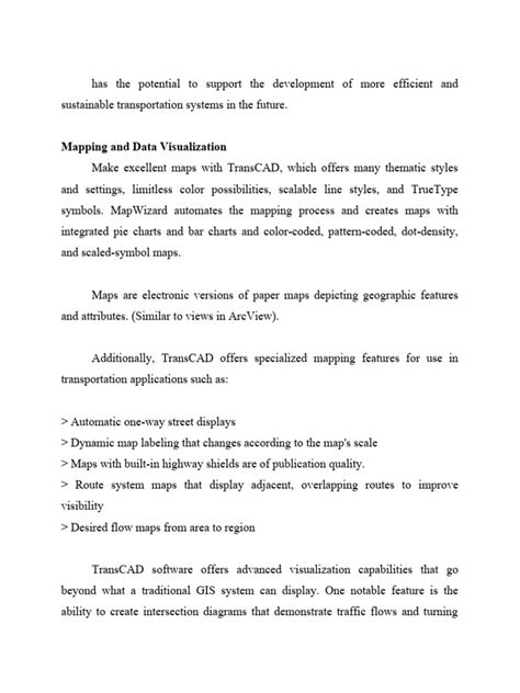 Transcad An Overview Of A Transportation Planning And Analysis