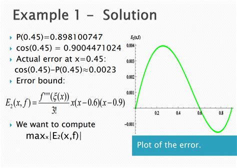 Solved Use Theorem 33 To Find An Error Bound For The Approximations