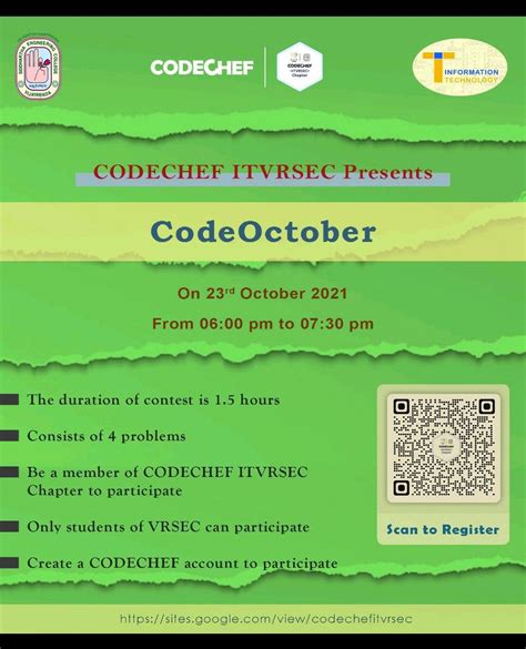 codechef it vrsec on linkedin codeoctober codechef codechefchapters codechefcollegechapters…