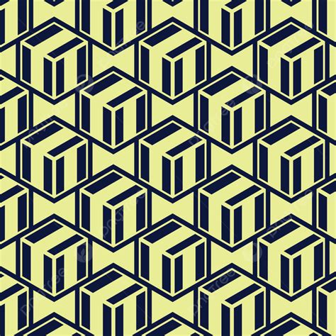 Geometric Hexagon Seamless Pattern Vector Background Abstract Shape Wallpaper Background