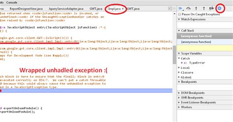 Gwt Superdevmode And Pause On Uncaught Exceptions