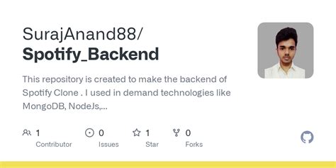 GitHub SurajAnand Spotify Backend This Repository Is Created To Make The Backend Of Spotify