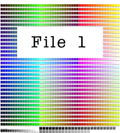 Sublimation Spot Color Charts Digital Download Printable Color Etsy