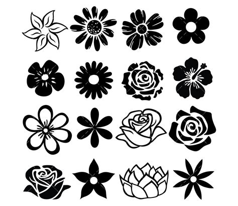 Flowers Svg Bundle Png Pdf Flowers Cut Files Roses Svg