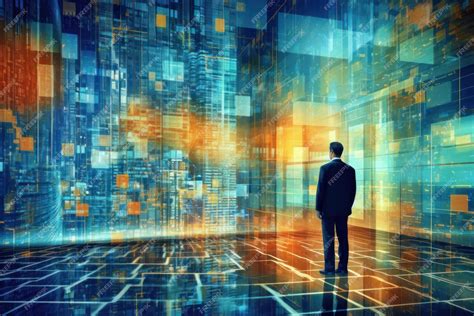 Premium Ai Image Global Business Internet Network Connection Iot Internet Of Things Business