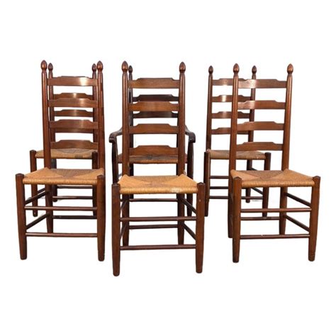 Ladder Back Dining Chairs Set Of 6 Chairish