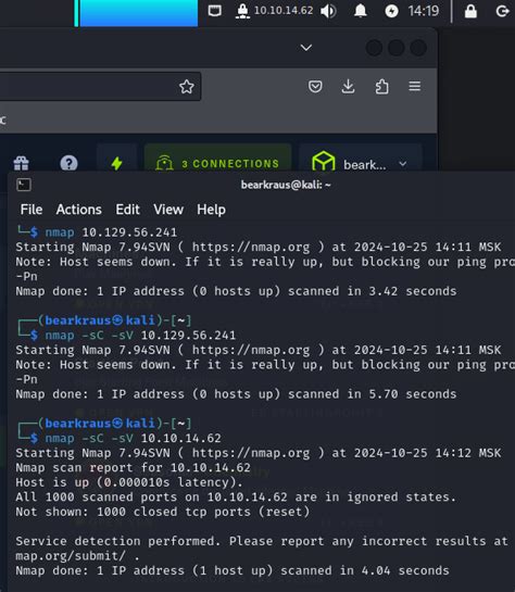 Openvpn в Hackthebox не получается отсканировать сеть машиныне видит