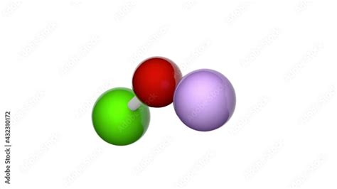 Lithium Hypochlorite Molecular Formula Liclo Or Cllio 3d Render