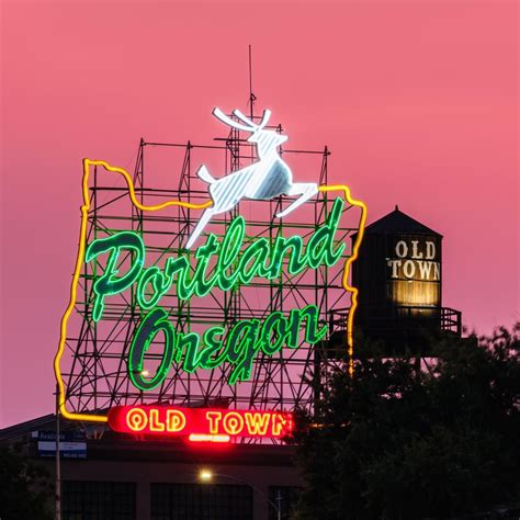 White Stag Sign Portland Oregon The Portland Oregon Sign Aka The White