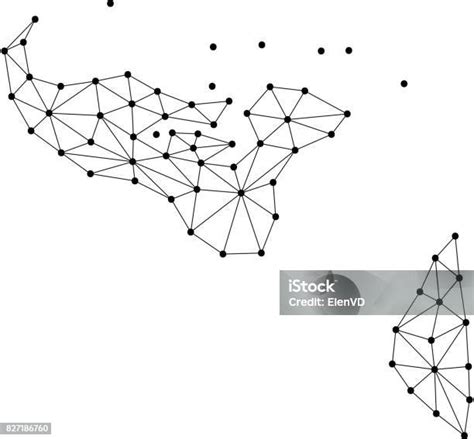 통가 지도 다각형 모자이크의 네트워크 광선 및 점 벡터 일러스트 레이 션 라인 0명에 대한 스톡 벡터 아트 및 기타 이미지 0명 3차원 형태 개념 Istock