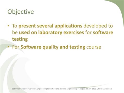 Ppt Practical Approach To Teaching Software Testing Powerpoint