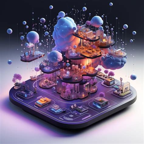 Premium Ai Image Isometric Virtual Private Networks