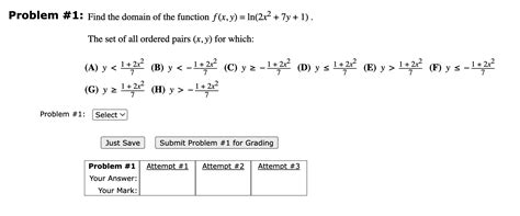 Solved Problem Find The Domain Of The Function Chegg