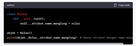 Konsep Enkapsulasi Pada Coding Python Dengan ChatGPT