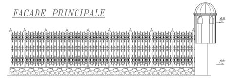 Boundary Fencing With Gatehouse Design In Detail Autocad 2d Drawing Cad File Dwg File Cadbull