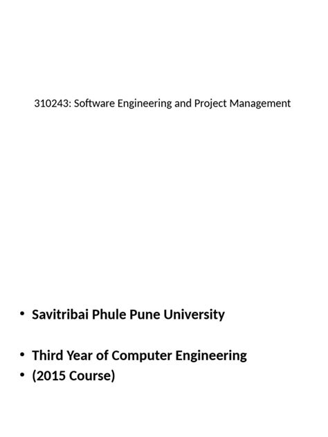 sepm first lecture ppt pdf agile software development software development process