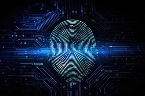 Premium Ai Image Fingerprint Scan Provides Security Access With Biometrics Identification
