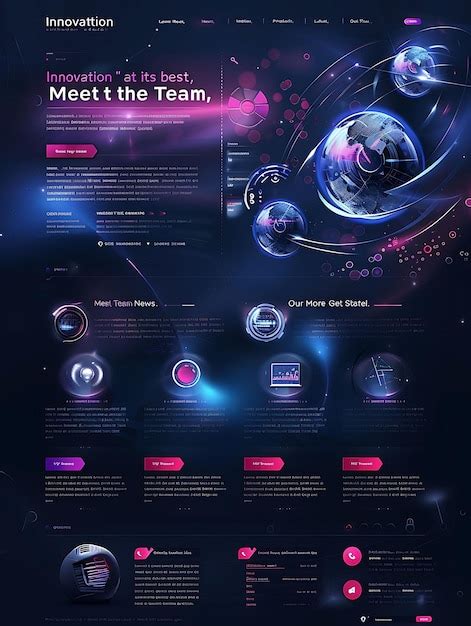 Premium Photo Dynamic Layout Web With Parallax Scrolling Effect Futuristic Figma Effect Layout