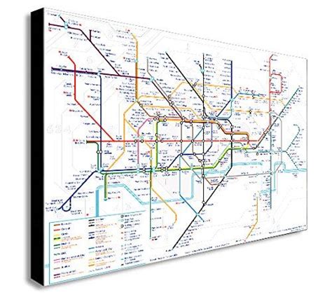 Fab London Underground Canvas Wall Art Print Various Sizes A0 47x33