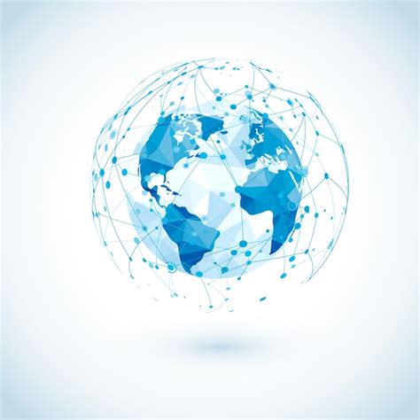 Conexión De Red Global Vector Premium