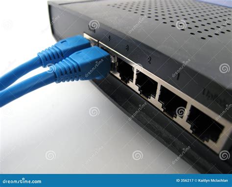 Ethernet Cables Plugged Into Router Stock Image Image Of Ethernet Cables 356217