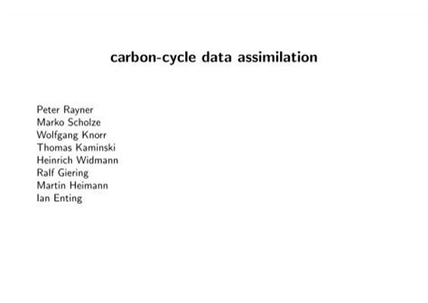 Carbon Cycle Data Assimilation Fastopt