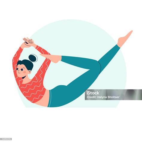 요가 자세를 취하는 여자 요가 필라테스 및 건강 한 라이프 스타일에 대 한 개념 그림입니다 강사에 대한 스톡 벡터 아트 및 기타 이미지 Istock