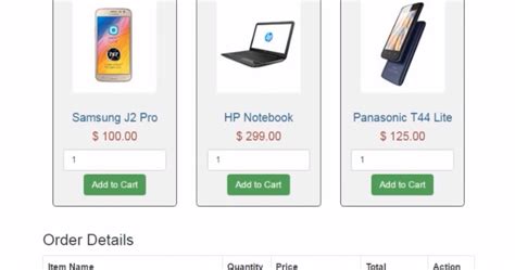 Simple Php Mysql Shopping Cart