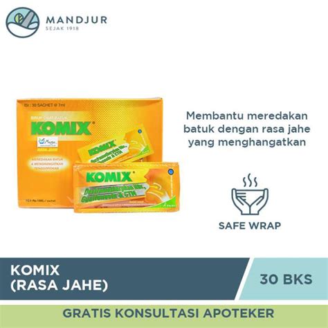 Promo Komix Rasa Jahe Dus Isi 30 Sachet Meredakan Batuk And Menghangatkan Diskon 17 Di Seller