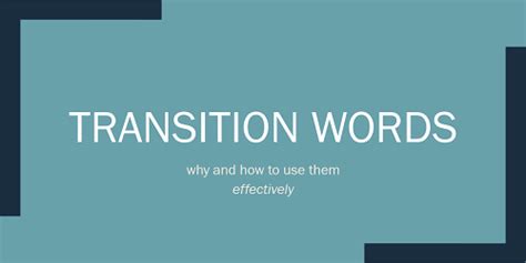 Transition Words For SEO Why How To Use Transition Words