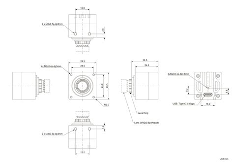 Usb3 Type C Enclosed Camera With Onsemi Ar0522 5mp Rolling Shutter With