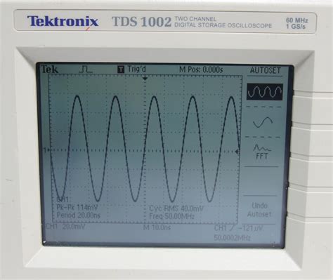 Tektronix Tds 1002 2ch 60mhz 1gs S Digital Storage Oscilloscope