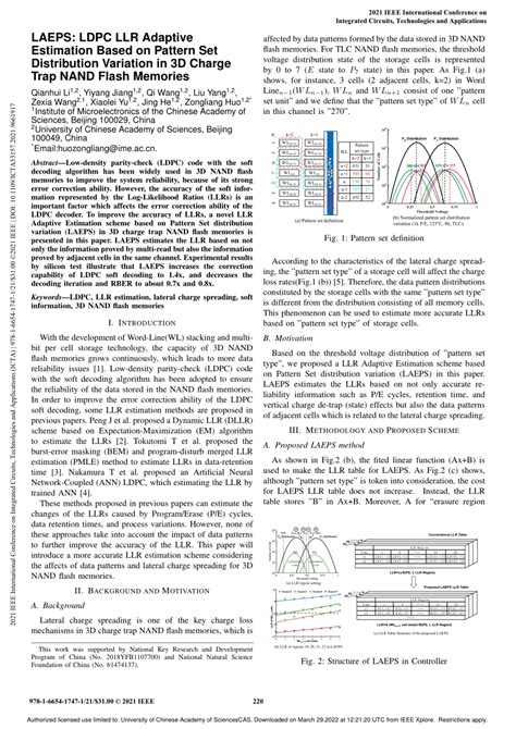 Pdf Laeps Ldpc Llr Adaptive Estimation Based On Pattern Set Distribution Variation In 3d
