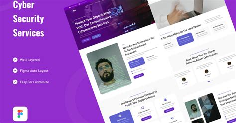 Cyber Security Services Landing Page Website Figma Ft Cybersecurity And Malware Envato Elements