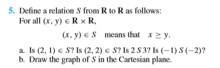 Solved 5 Define A Relation S From R To R As Follows For Chegg Com