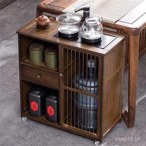 Side Cabinet Tea Table Small Tea Table Solid Wood Tea Cart Tea Water