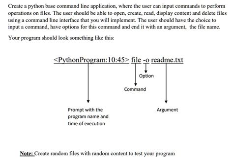 Solved Create A Python Based Command Line Application Where The User