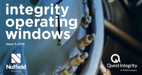 Integrity Operating Windows Needs You
