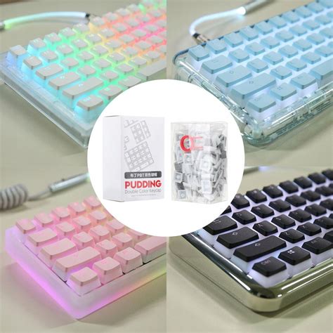 Купить Набор полупрозрачных колпачков для клавиш Pbt Pudding 108 шт