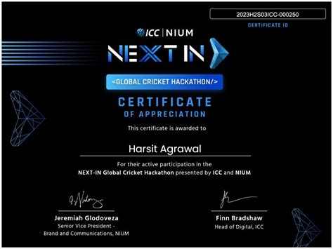 Harsit Agrawal On Linkedin Top Icc Hackathon Nium Hack2skill