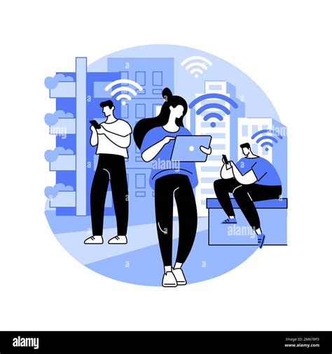 Connected Living Abstract Concept Vector Illustration Global Online Services Intelligent