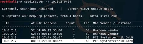Network Scanning With Netdiscover Download Scientific Diagram