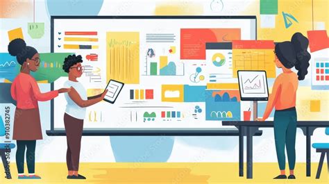 Data Analysis And Collaboration A Team Working Together On Charts And Graphs Three Colleagues