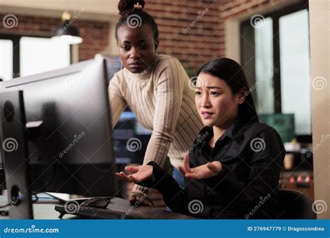 Software Programers Brainstorming Ideas To Write Html Code Stock Image