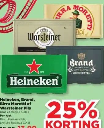 Heineken Brand Birra Moretti Of Warsteiner Pils Krat Flesjes