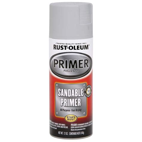 Rust Oleum Automotive 12 Oz Light Gray Sandable Primer Spray 6 Pack 252472 The Home Depot